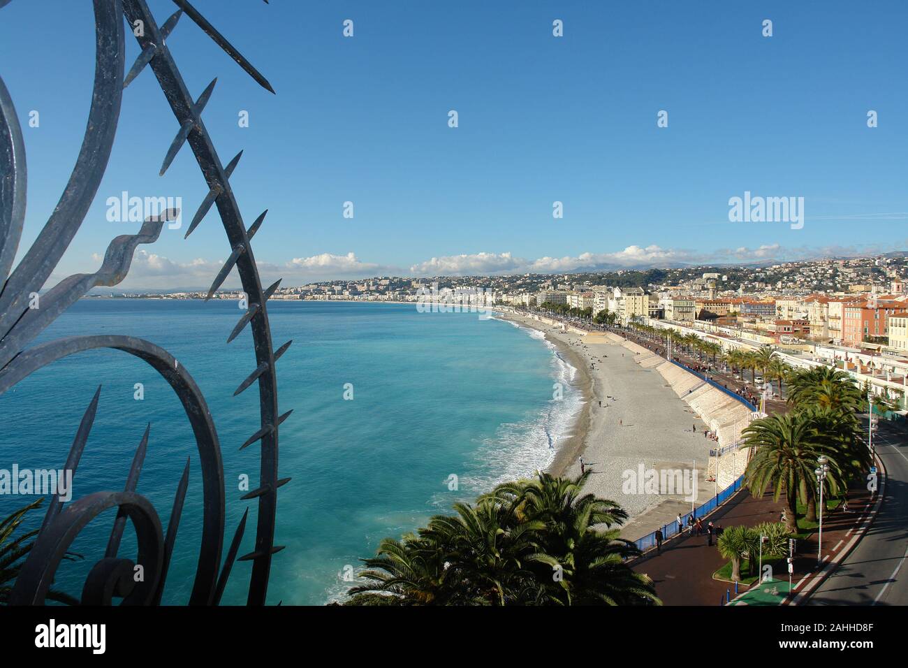 Overview on the baie des Anges Nice Stock Photo - Alamy