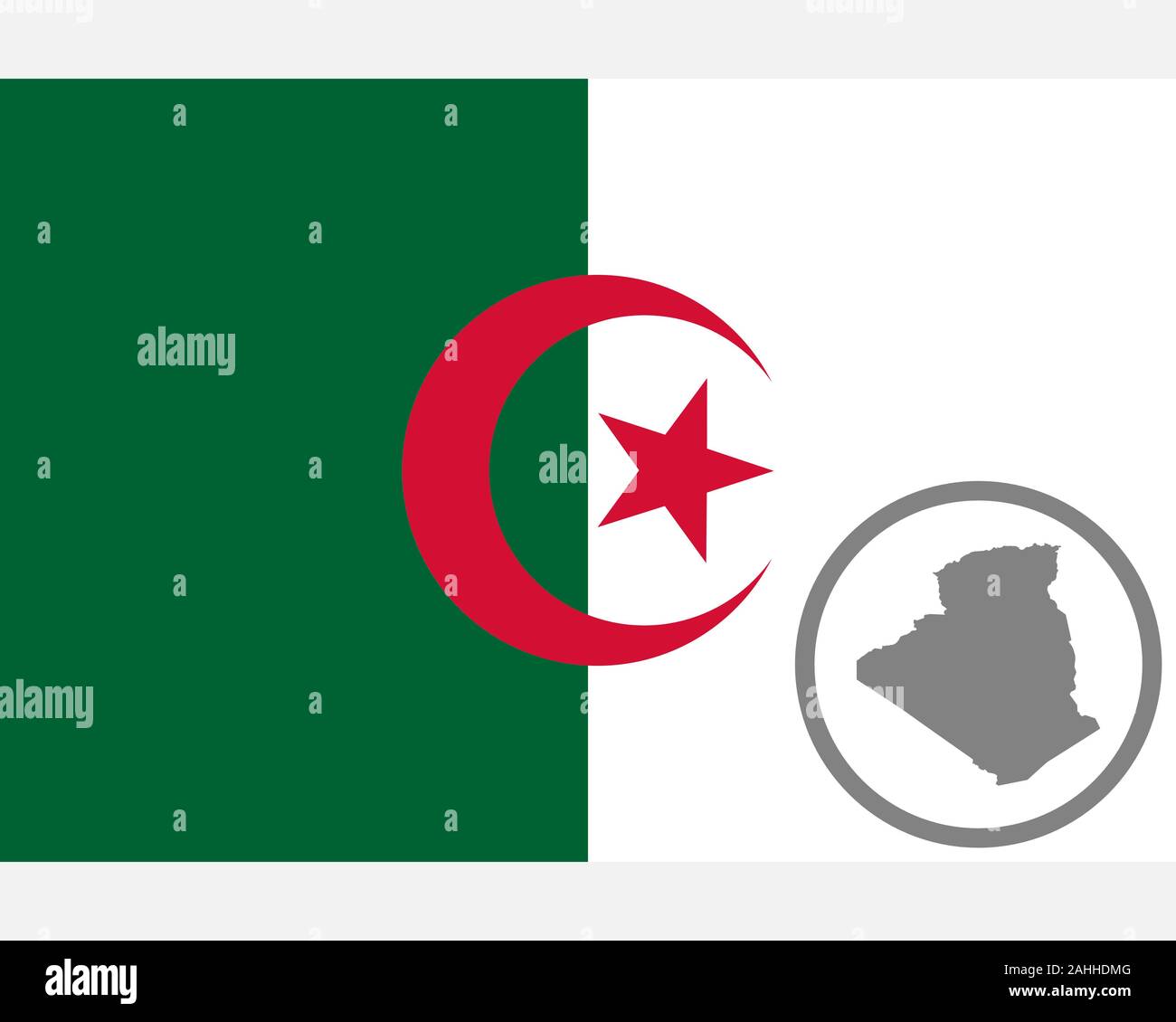 Flag and map of Algeria Stock Photo - Alamy