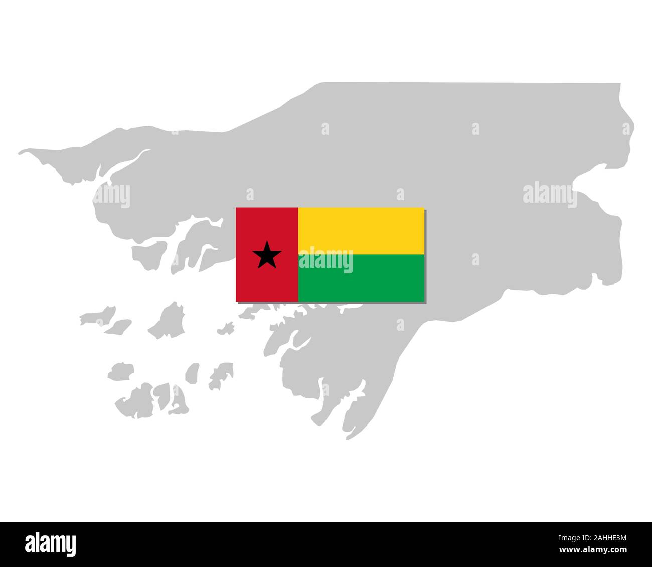 Flag and map of Guinea-Bissau Stock Photo - Alamy