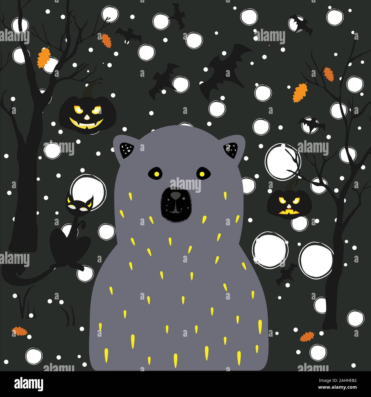 Terrifying Black Bear with yellow eyes, empty socket eyed cat and ...