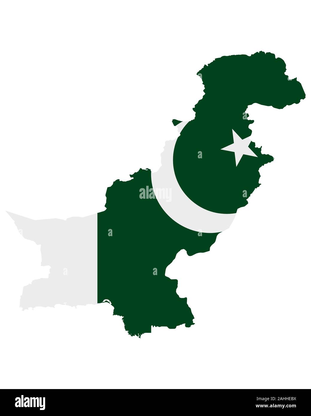 Flag in map of Pakistan Stock Photo - Alamy
