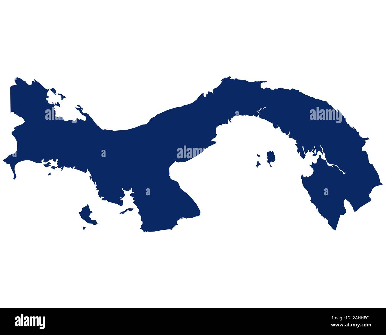 Map of Panama in blue colour Stock Photo - Alamy