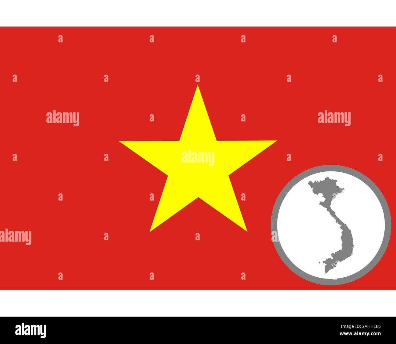 Flag and map of Vietnam Stock Photo - Alamy