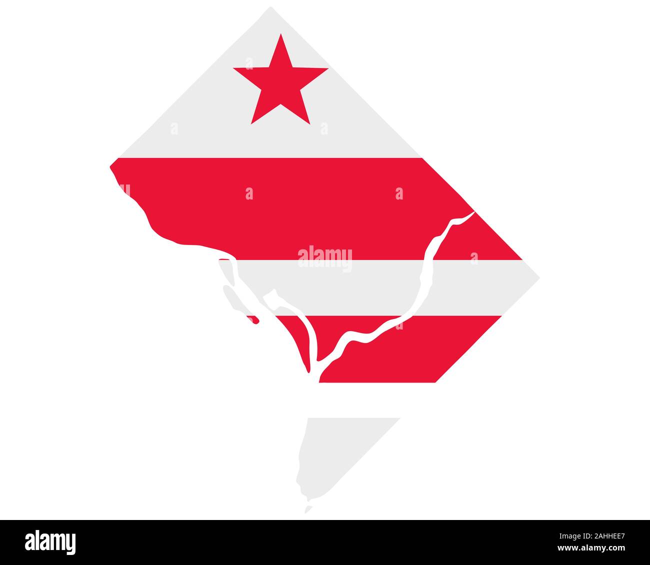 Flag in map of Washington D.C Stock Photo - Alamy
