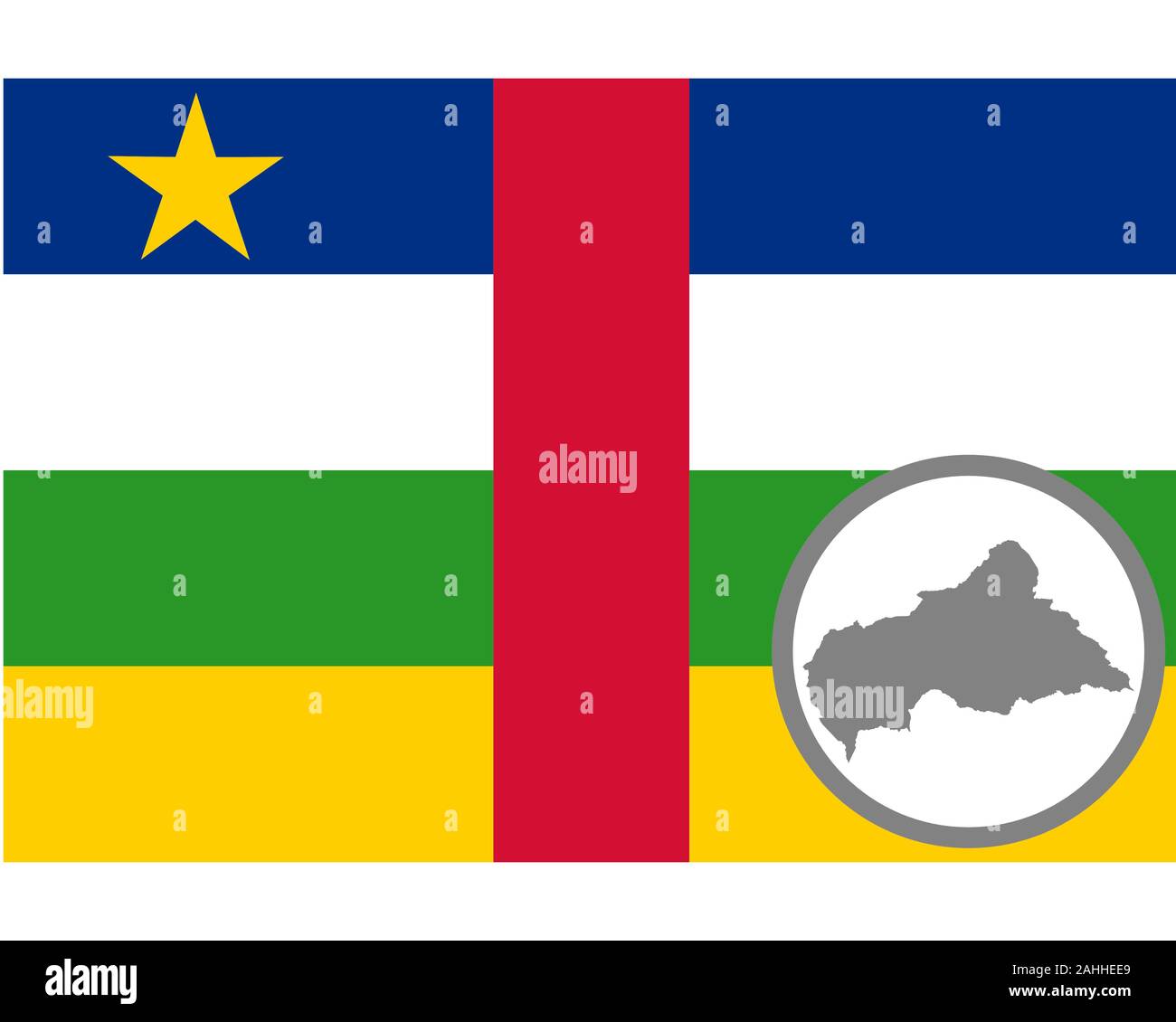 Flag and map of Central African Republic Stock Photo - Alamy