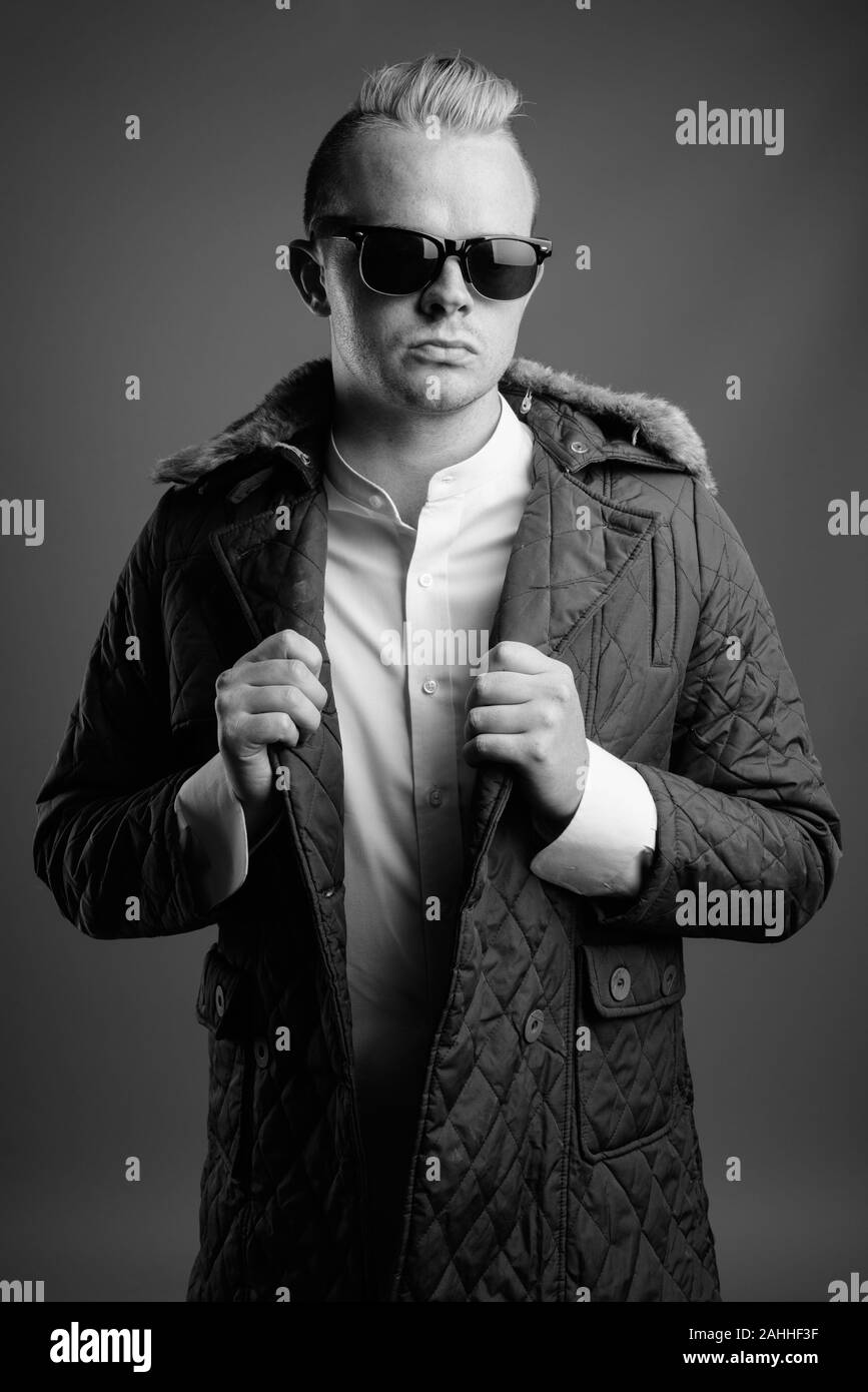 Cool hairstyle Black and White Stock Photos & Images - Alamy