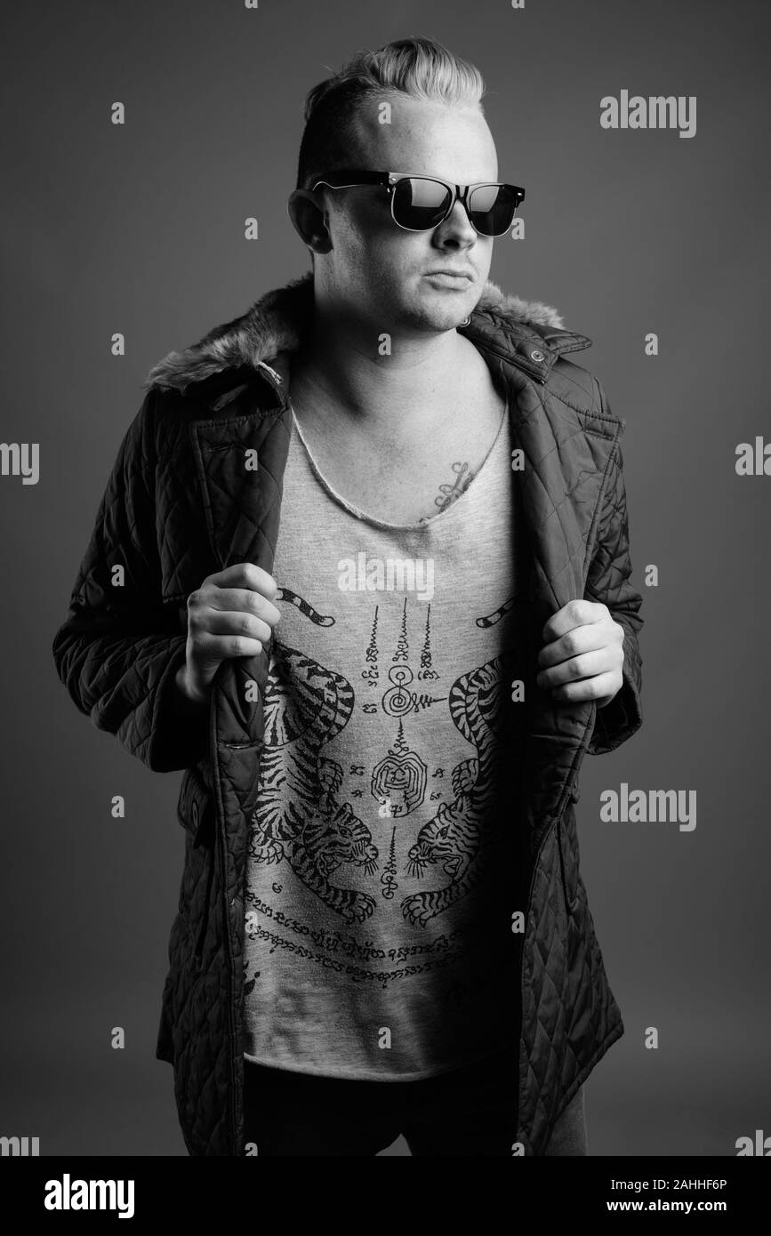 Cool hairstyle Black and White Stock Photos & Images - Alamy