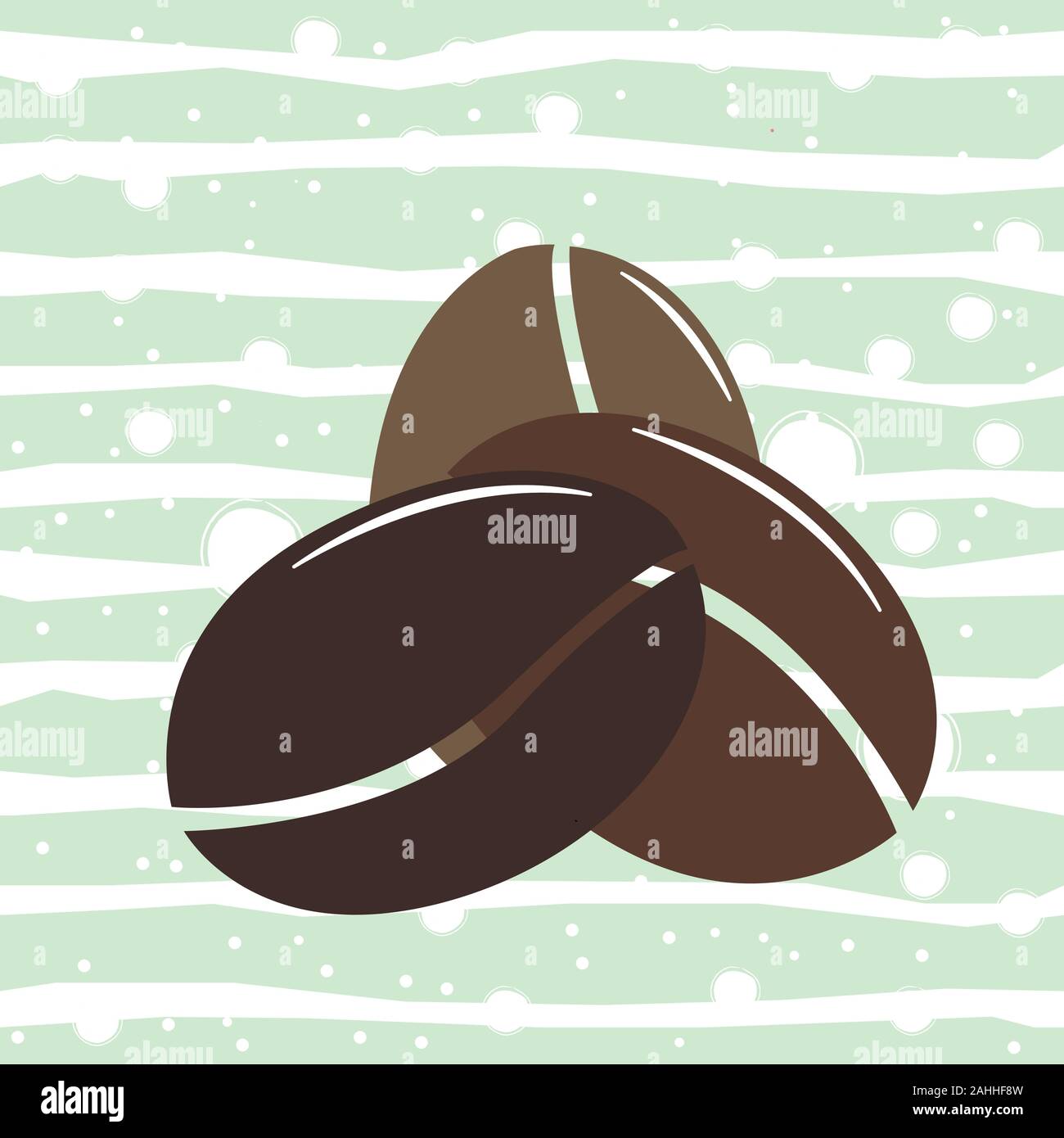 Simple icon with three coffee bean. Flat Design. Vector Illustration ...