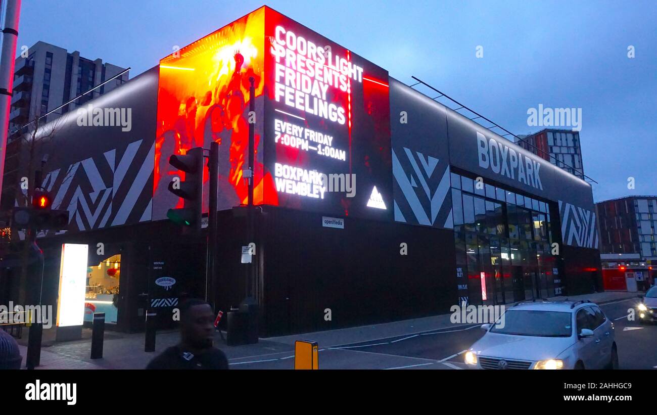 Box Park, Wembley Park, Wembley, London, United Kingdom Stock Photo - Alamy