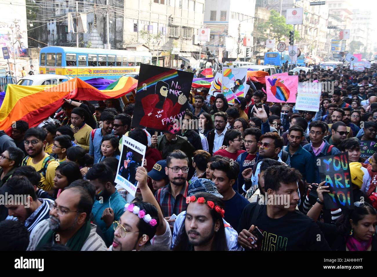 Indian Transgender members (LGBTQ) celebrate the Rainbow Pride Walk in ...
