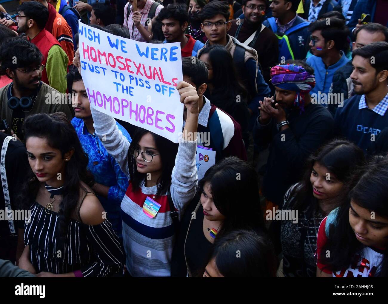 Indian Transgender members (LGBTQ) celebrate the Rainbow Pride Walk in ...