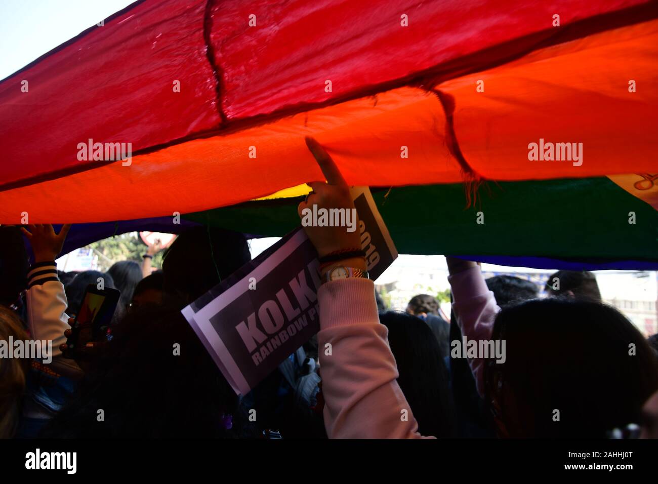 Indian Transgender members (LGBTQ) celebrate the Rainbow Pride Walk in ...