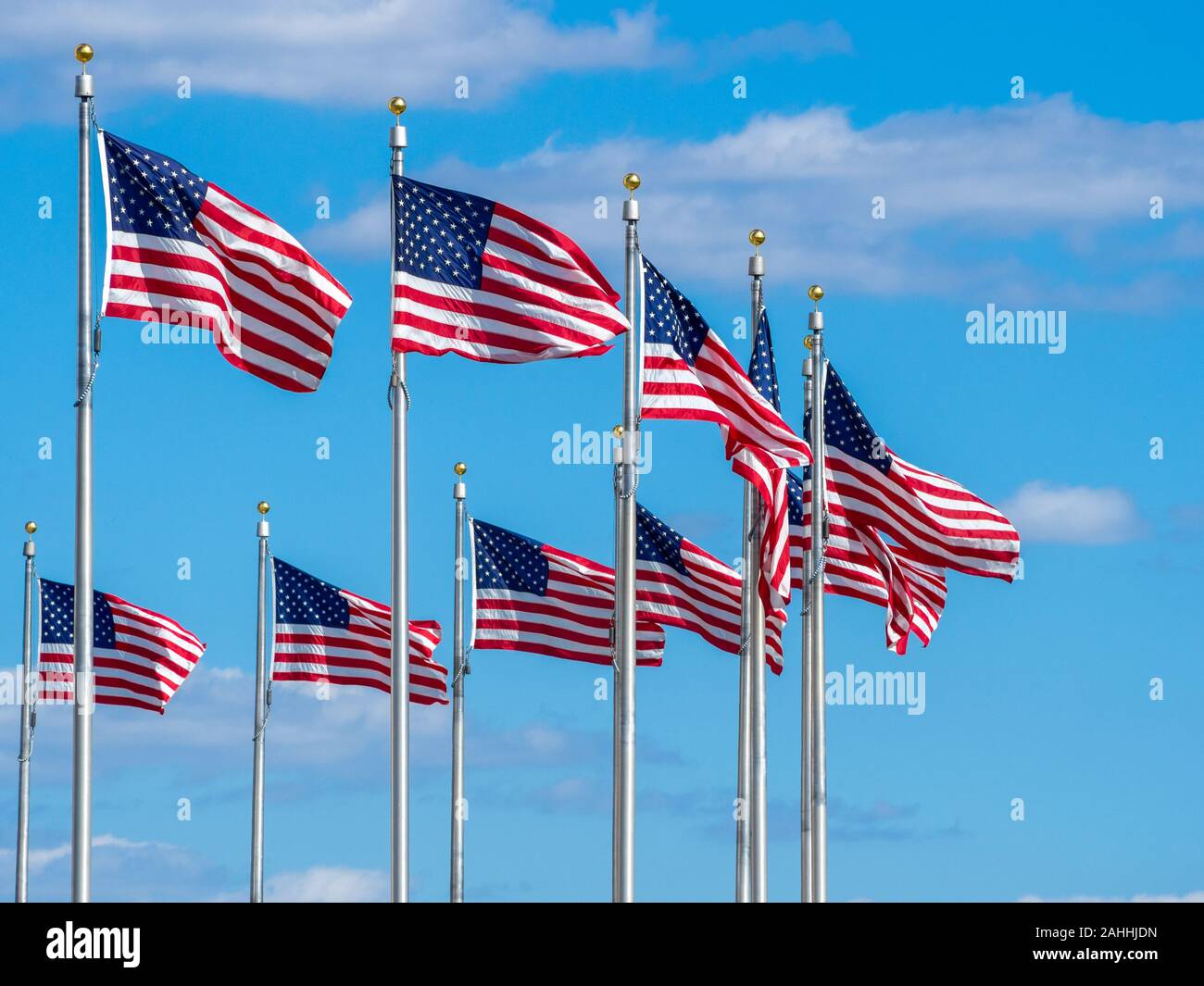 American national flag, stars of the United States of America, proud ...