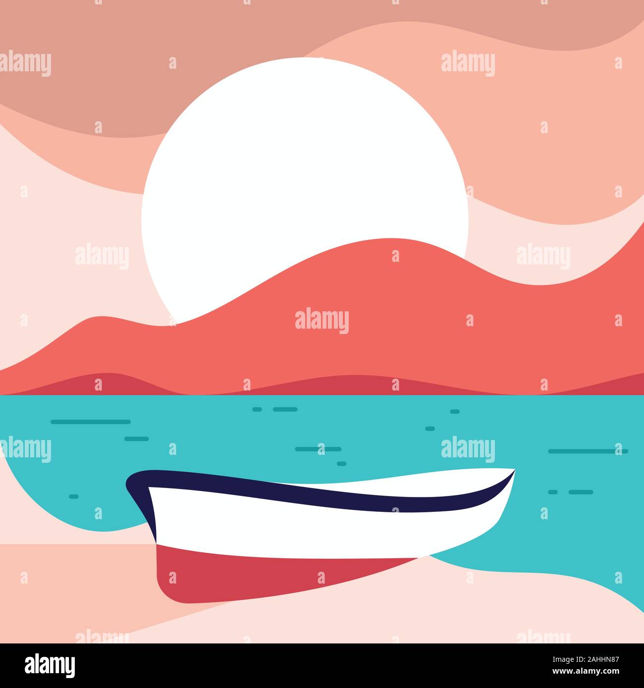 Boat leaning Stock Vector Images - Alamy