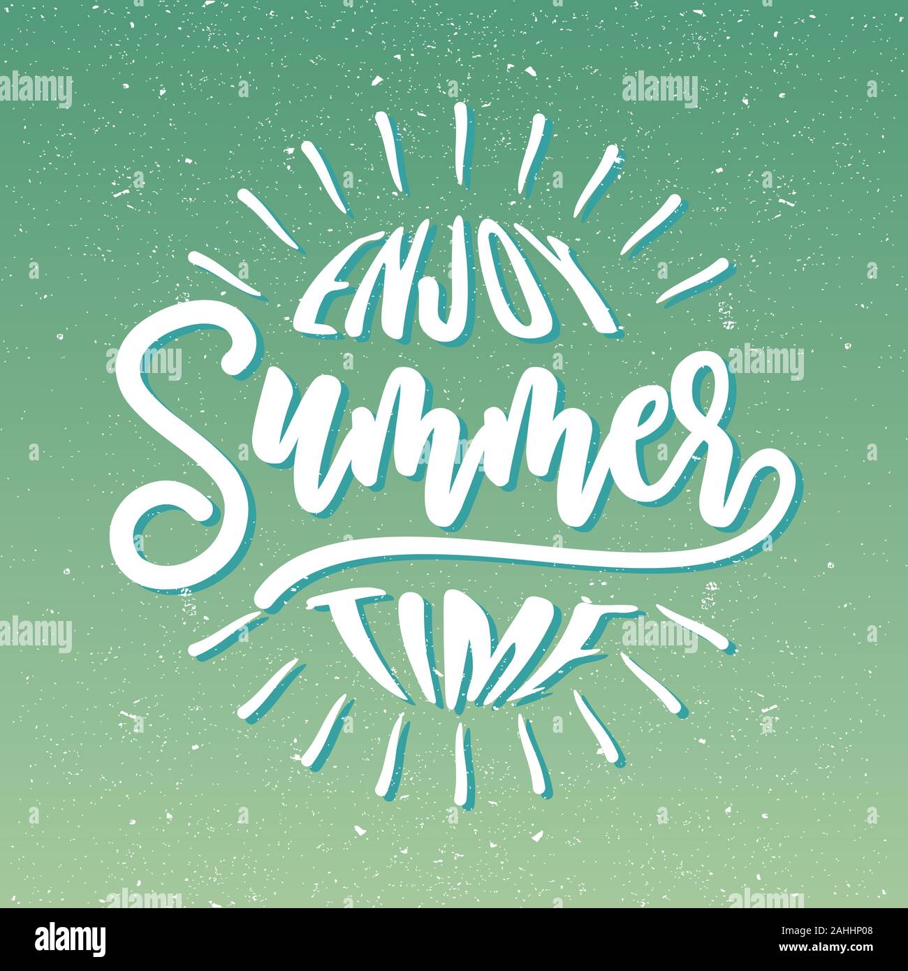 Enjoy summer time letter vector concept design. Vintage letter enjoy ...