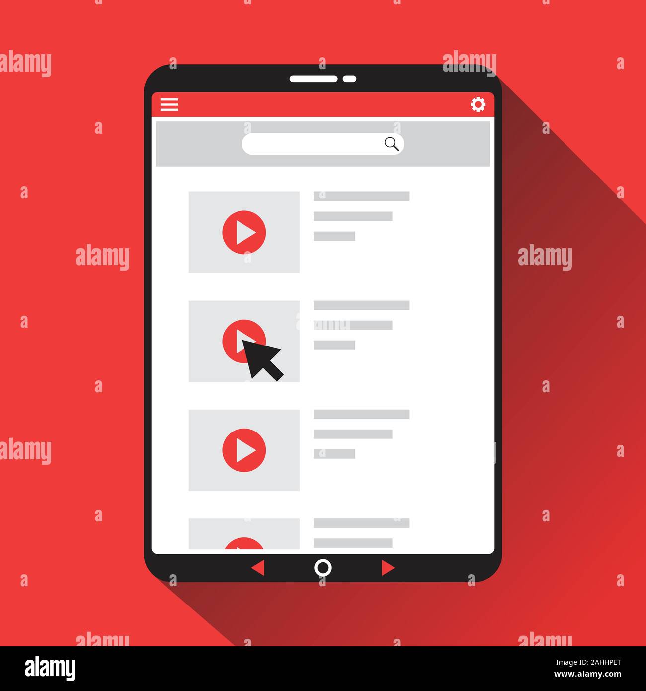 Click trending the video for thumbnail video for opening video ...