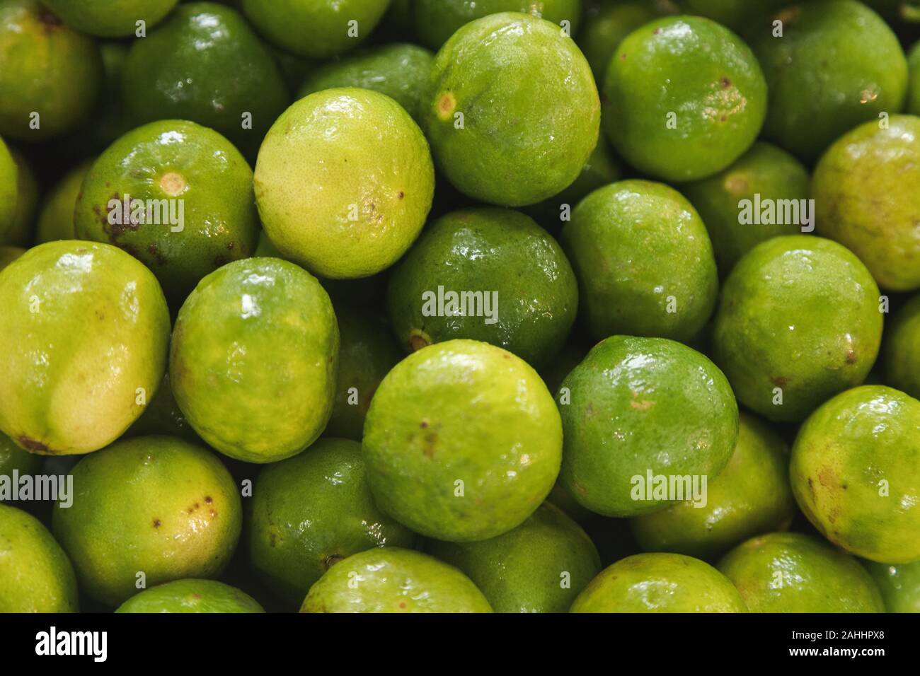 Lime pile together with water on them looking from top Stock Photo - Alamy