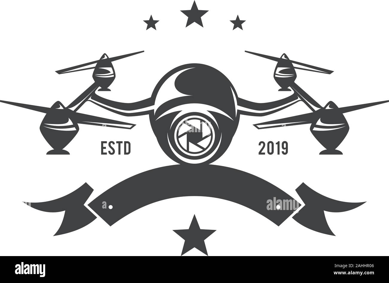 Design vintage emblem drone vector concept design. Drone symbol design ...