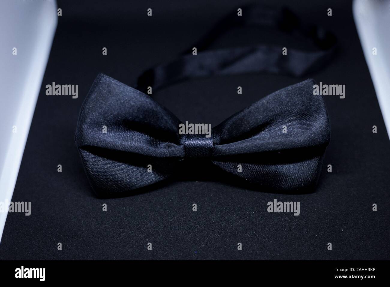 black ribbon for suit cloth on luxury show room Stock Photo - Alamy