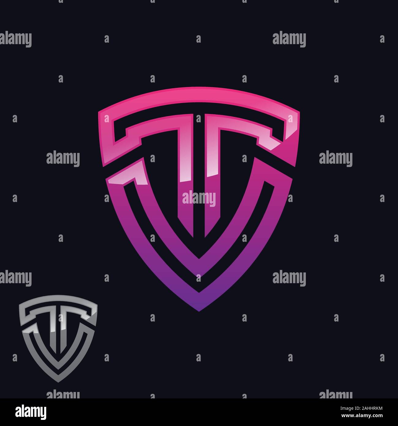 Vector illustration of abstract symbol based on the letter T shaped ...