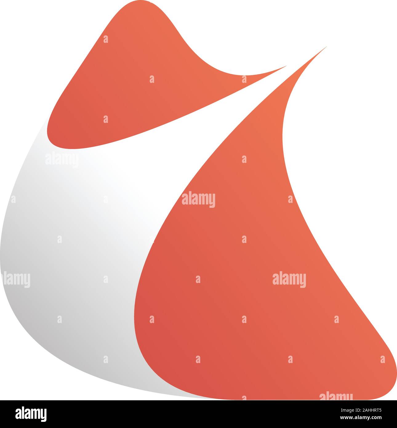 Abstract triangle design vector with swoosh. Creative triangle for your ...