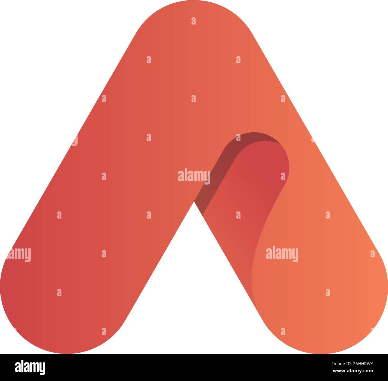 Abstract letter A in flat style on white background. Creative letter A ...