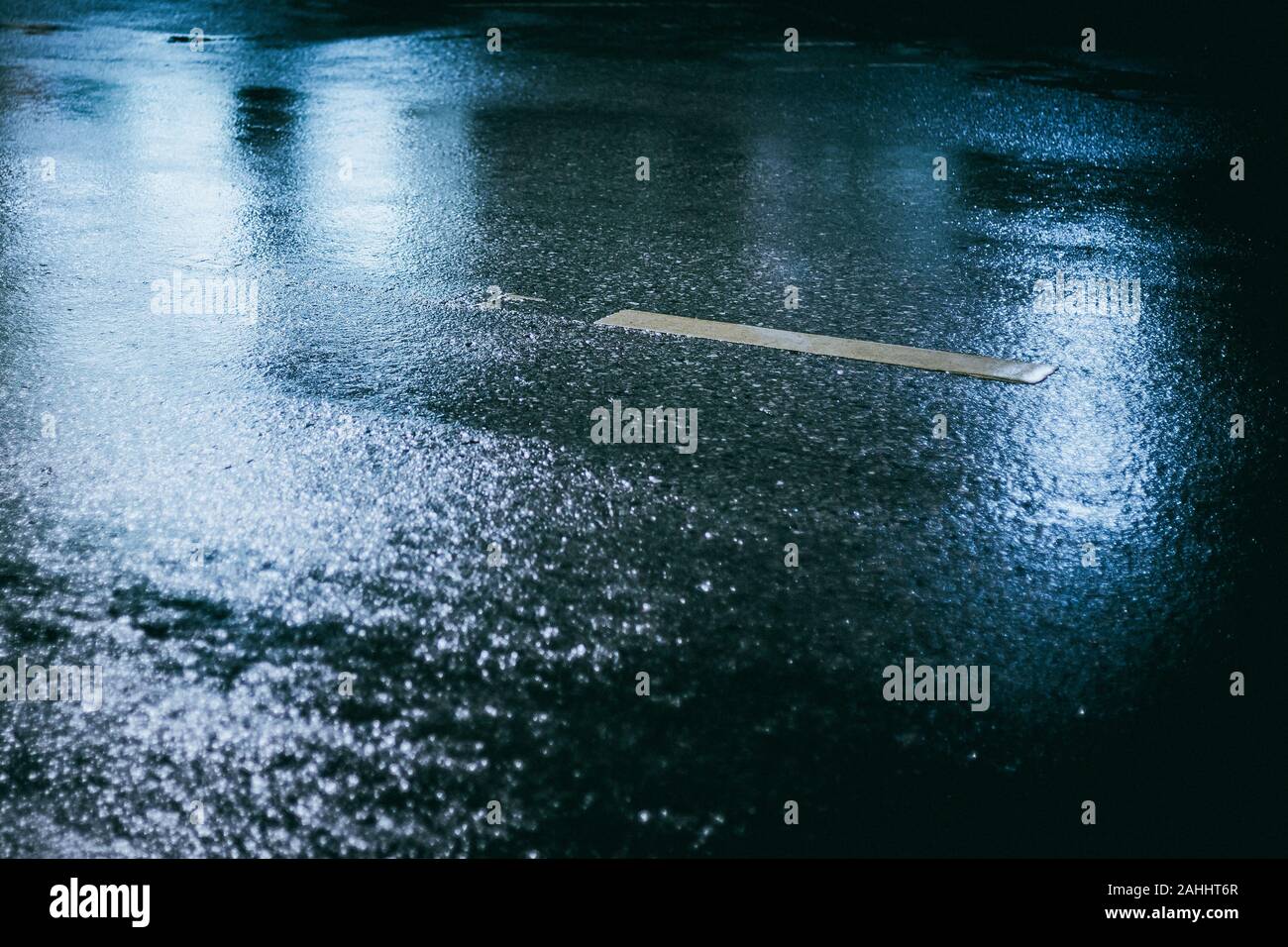 road at night in raining day Stock Photo - Alamy