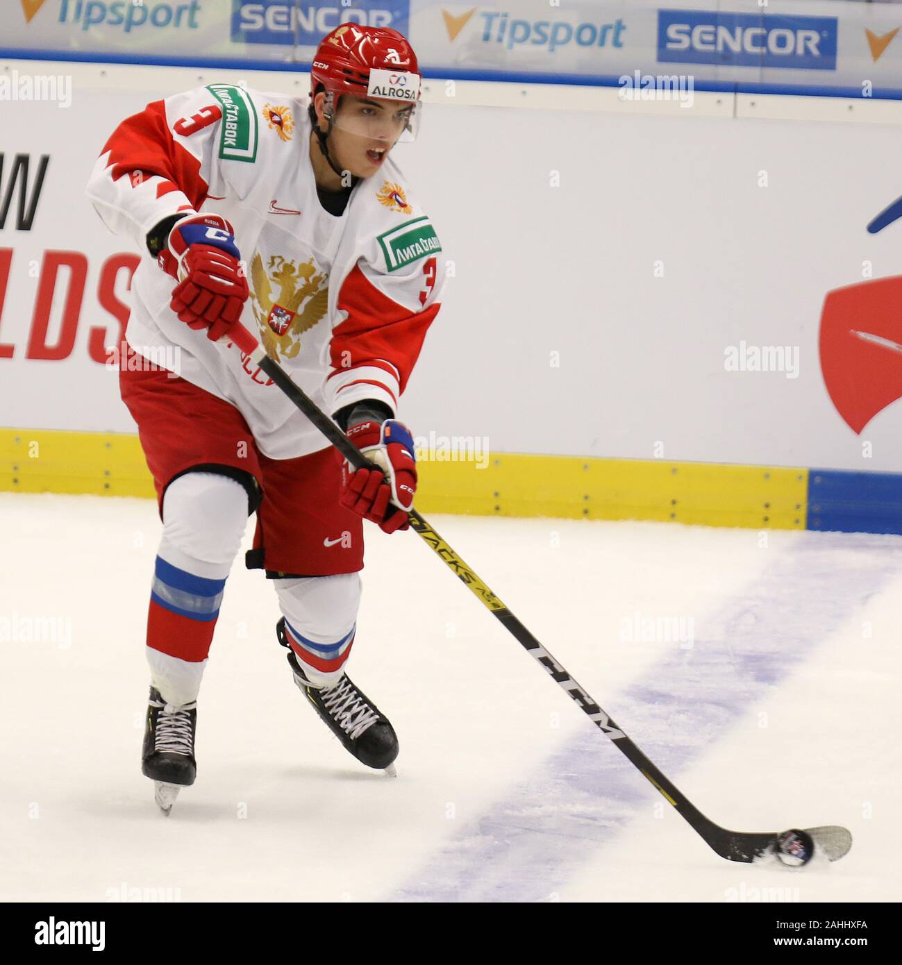 Danila Galenyuk (RUS) in action during the 2020 IIHF World Junior Ice Hockey Championships Group ...