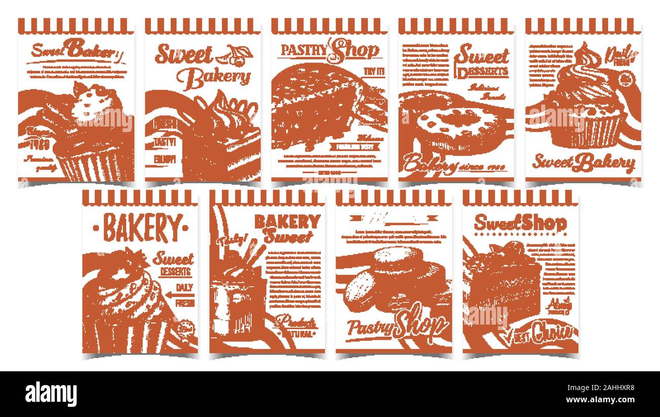 Bakery pastry shop advertising Cut Out Stock Images & Pictures - Alamy