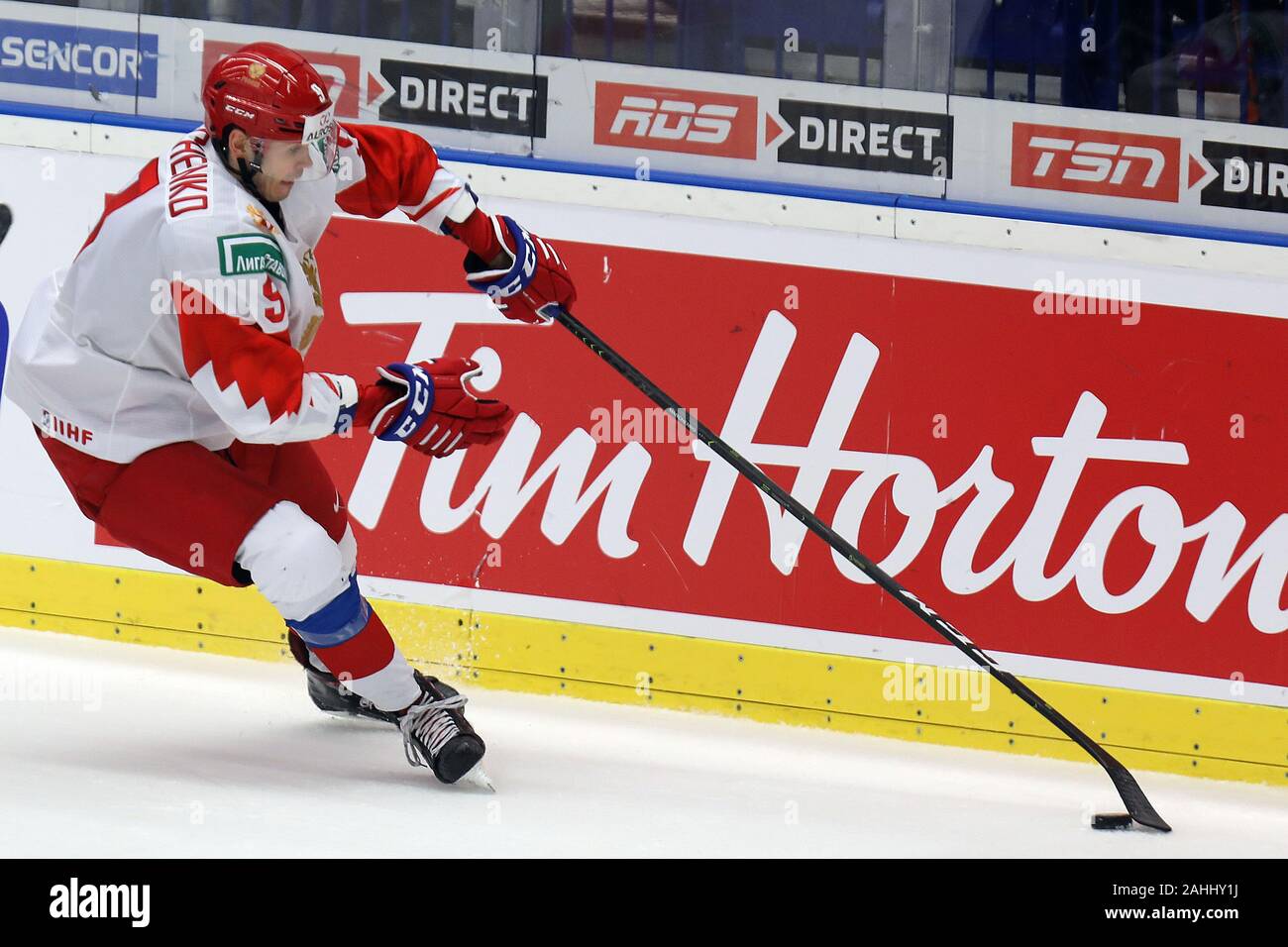 Kirill Marchenko (RUS) in action during the 2020 IIHF World Junior Ice Hockey Championships ...