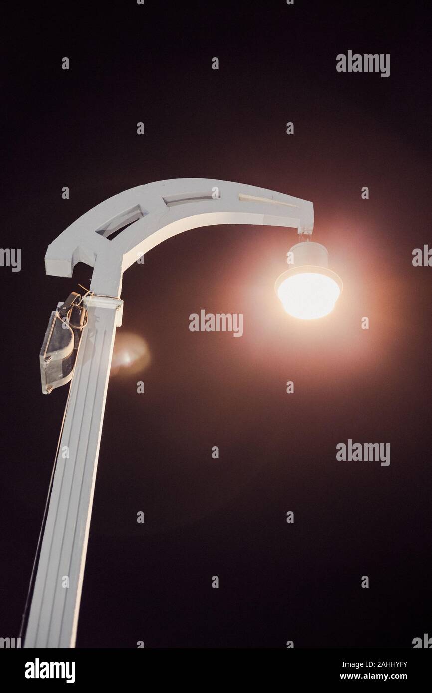 classic electric light pole in phuket town Stock Photo - Alamy