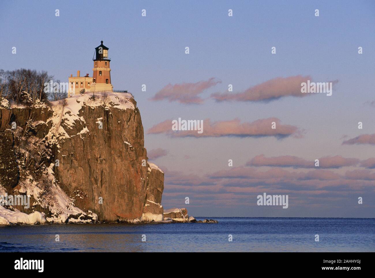 Split Rock Lighthouse and Lake Superior in winter. Split Rock ...