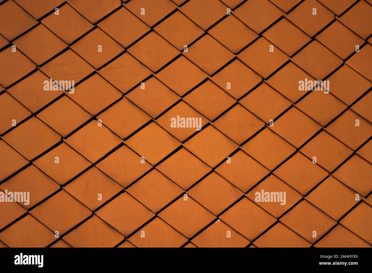 Natural orange roof tiles on a building as a texture Stock Photo - Alamy