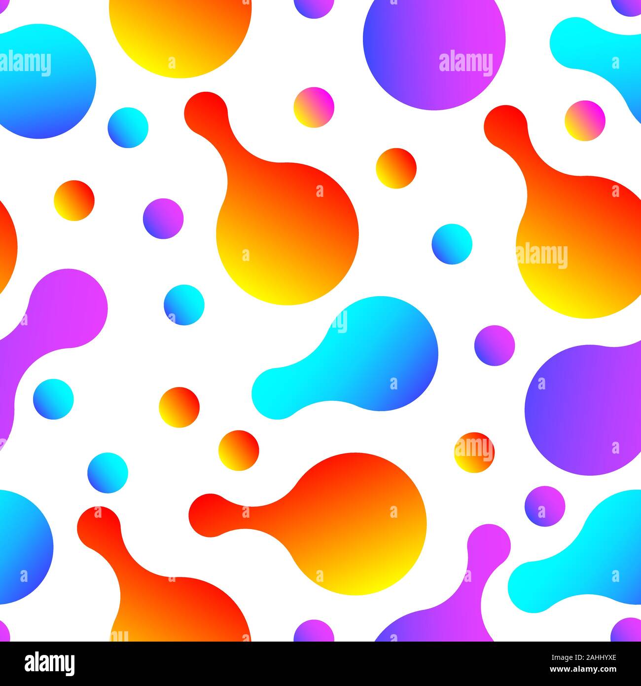 Amoeba shapes, liquid shapes seamless pattern, abstract gradient ...