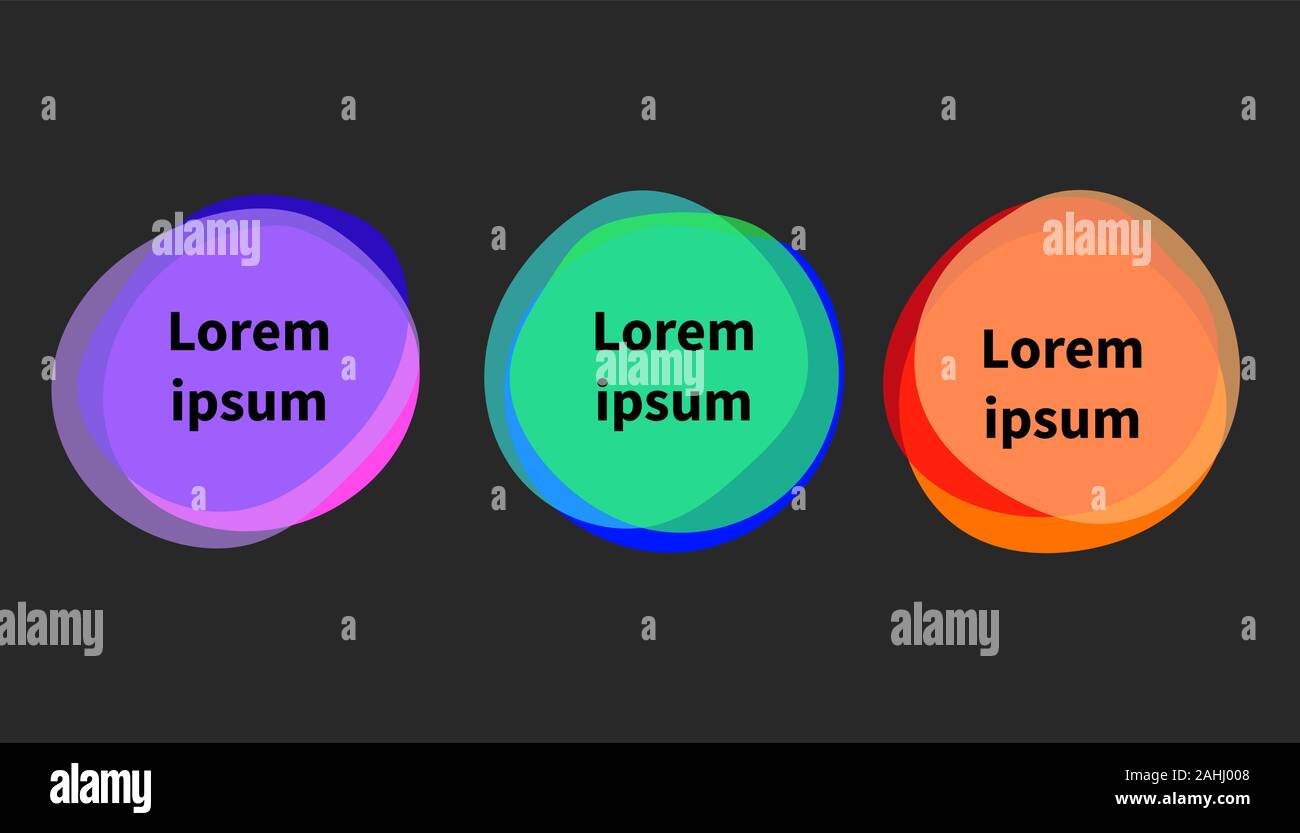 Color frames, set of colour borders, collection of spot, circle stains ...
