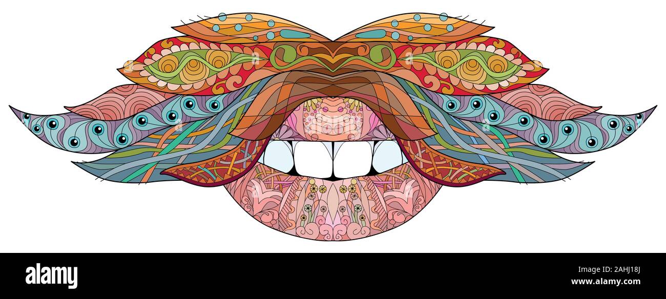 Mouth teeth drawing hi-res stock photography and images - Alamy