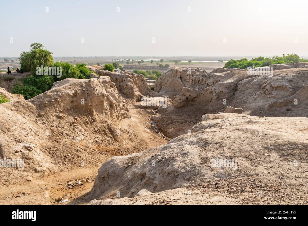 Sehwan Sharif Fort Wall Ruins Picturesque View of Landscape During Eid ...