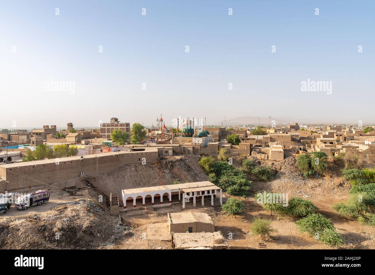 Sehwan Sharif Fort Wall Ruins Picturesque View of Cityscape During Eid ...