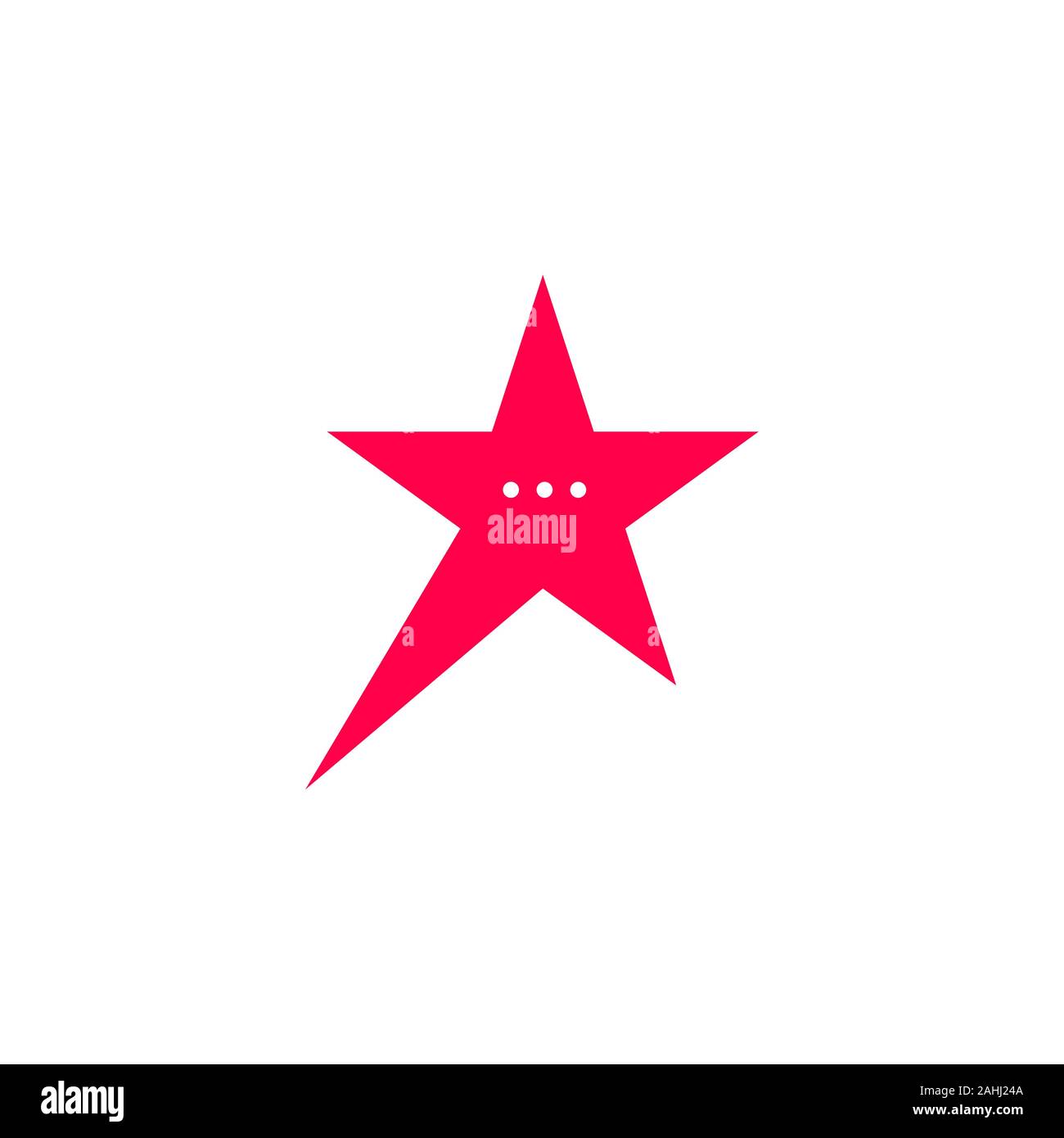 Bubble speech with star, internet communication icon. Vector logo Stock ...