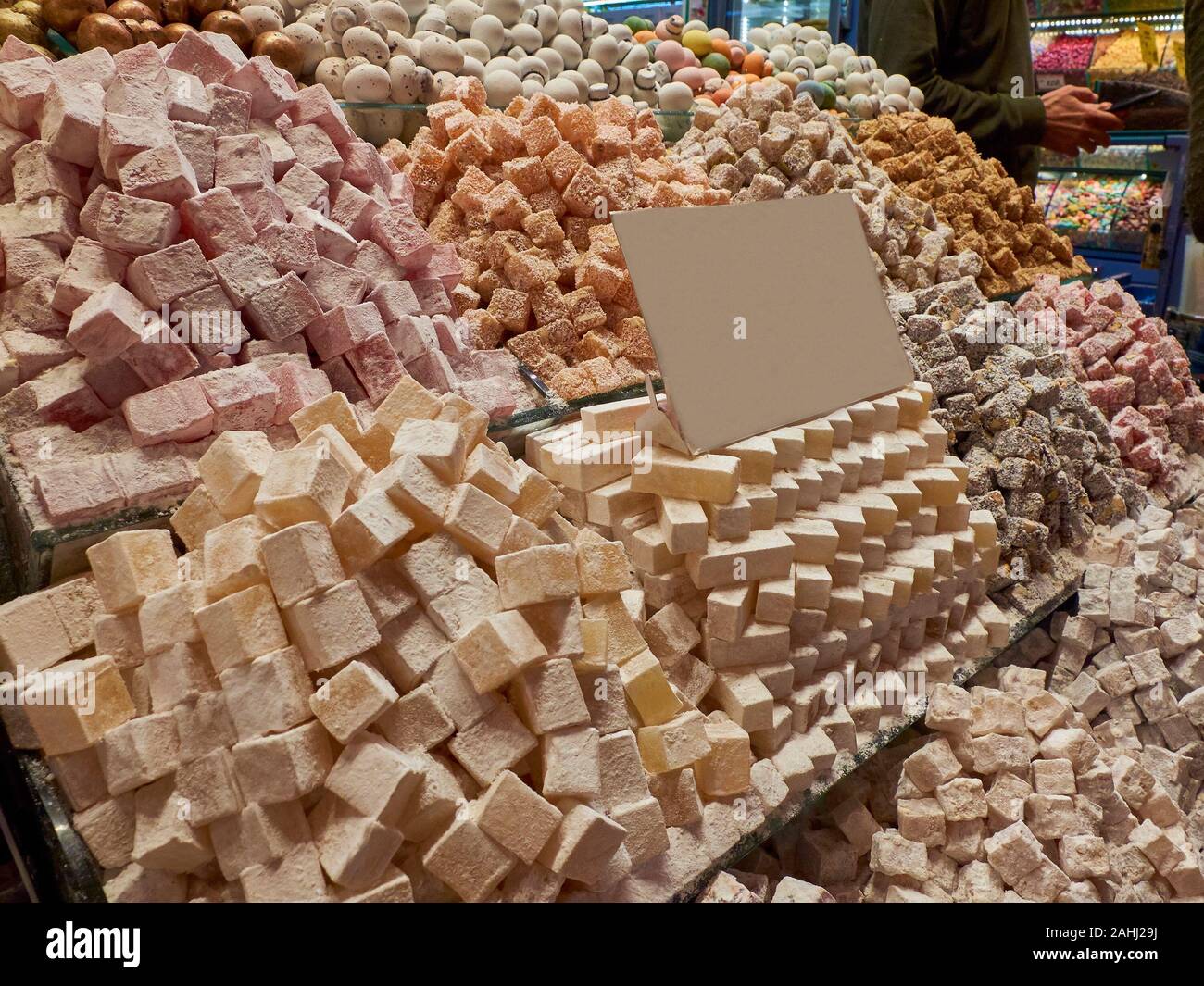 Traditional turkish delights at the market counter Stock Photo - Alamy