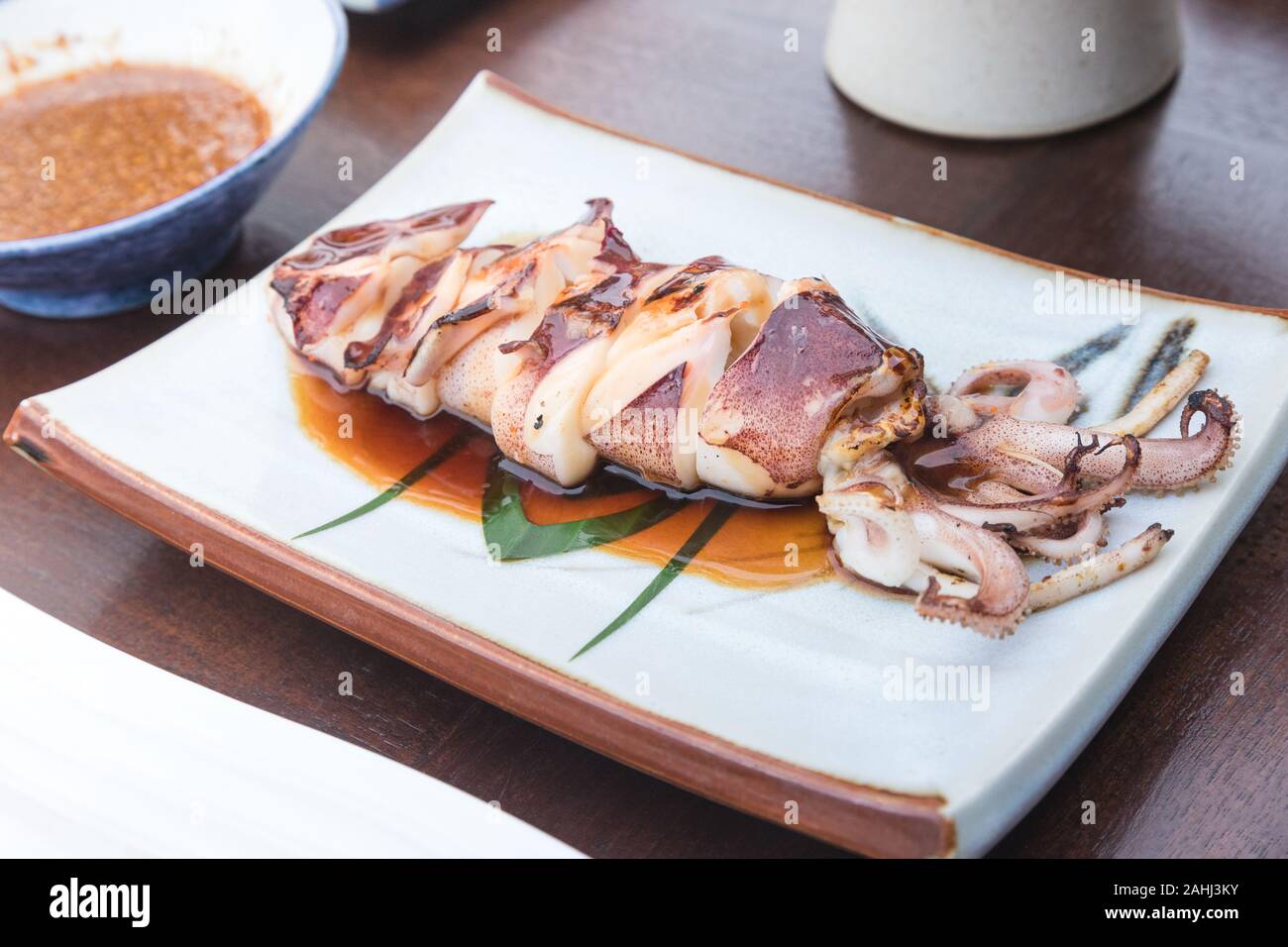 Japanese Grilled Squid Recipe Grilled Squid With Teriyaki Sauce,