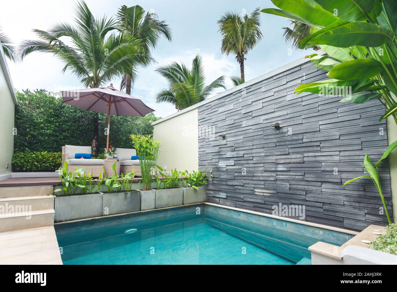 Phuket, Thailand - 7 November 2019 : Private jacuzzi of Craft resort ...