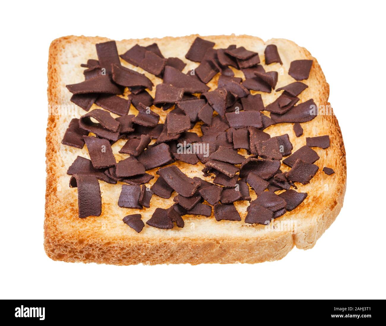 dutch sweet open sandwich with toast and chocoladevlokken (topping from ...