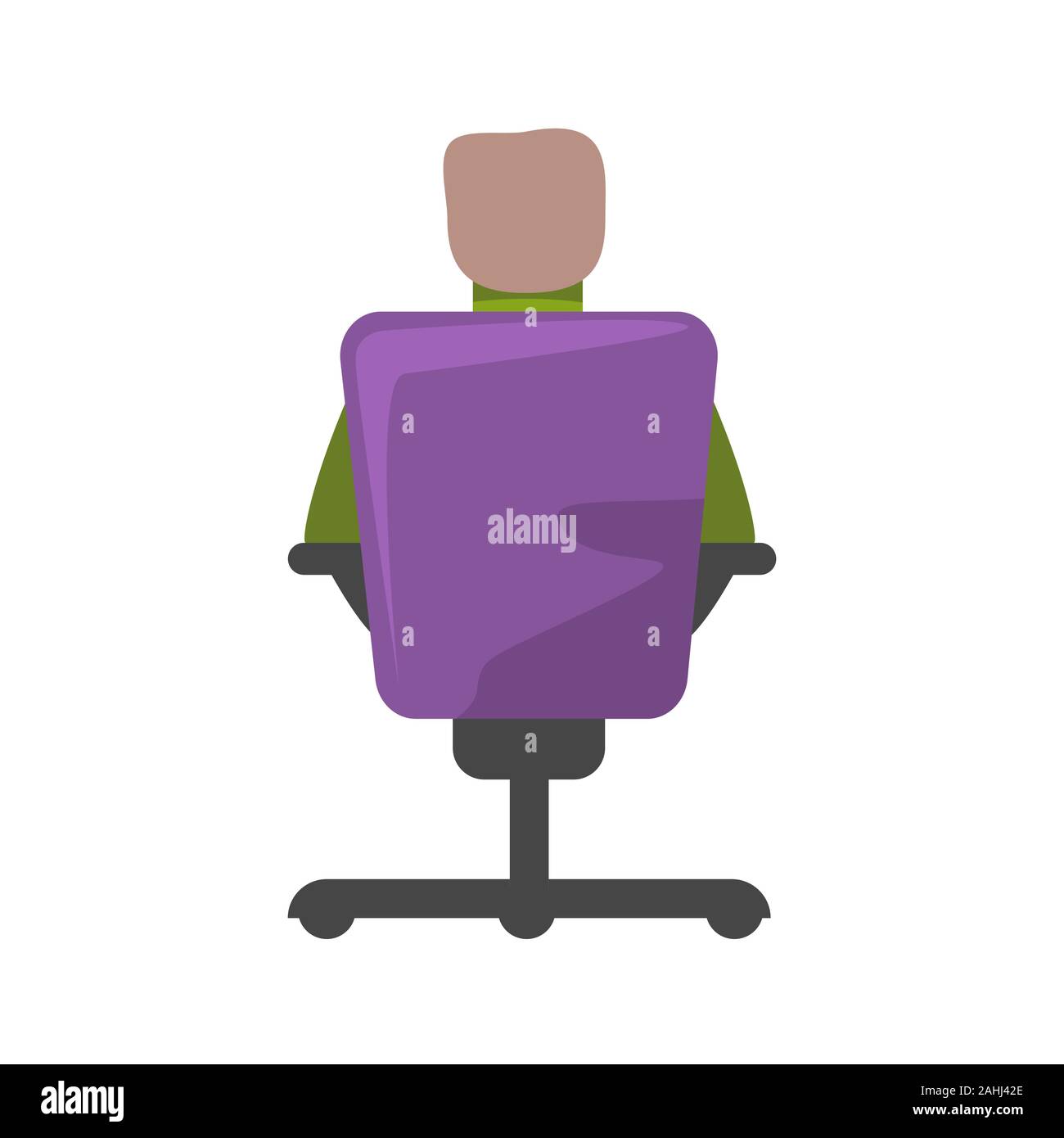 Person Sitting In Chair Back View Drawing
