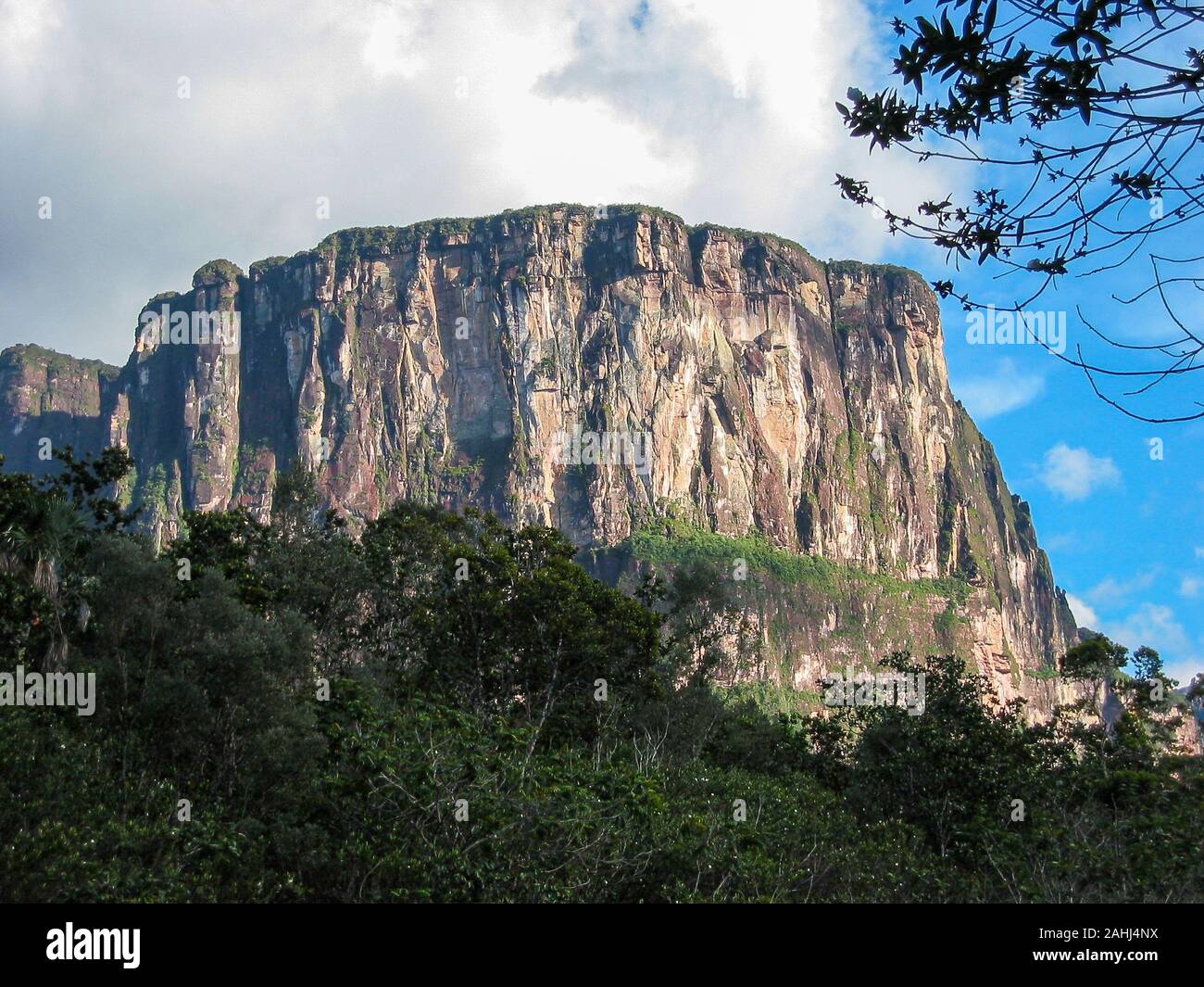Impressive tepuy, table-top mountain, in Canaima National Park ...