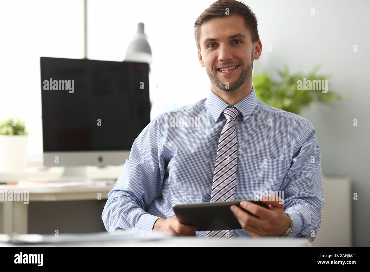Businessman secretary in stylish office hi-res stock photography and ...