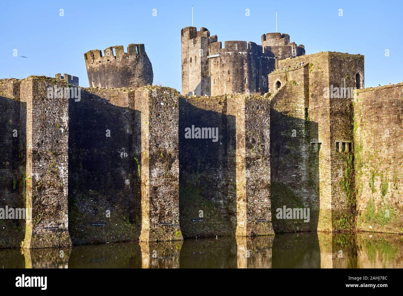 Caerphilly Castle Leaning Tower High Resolution Stock Photography and ...