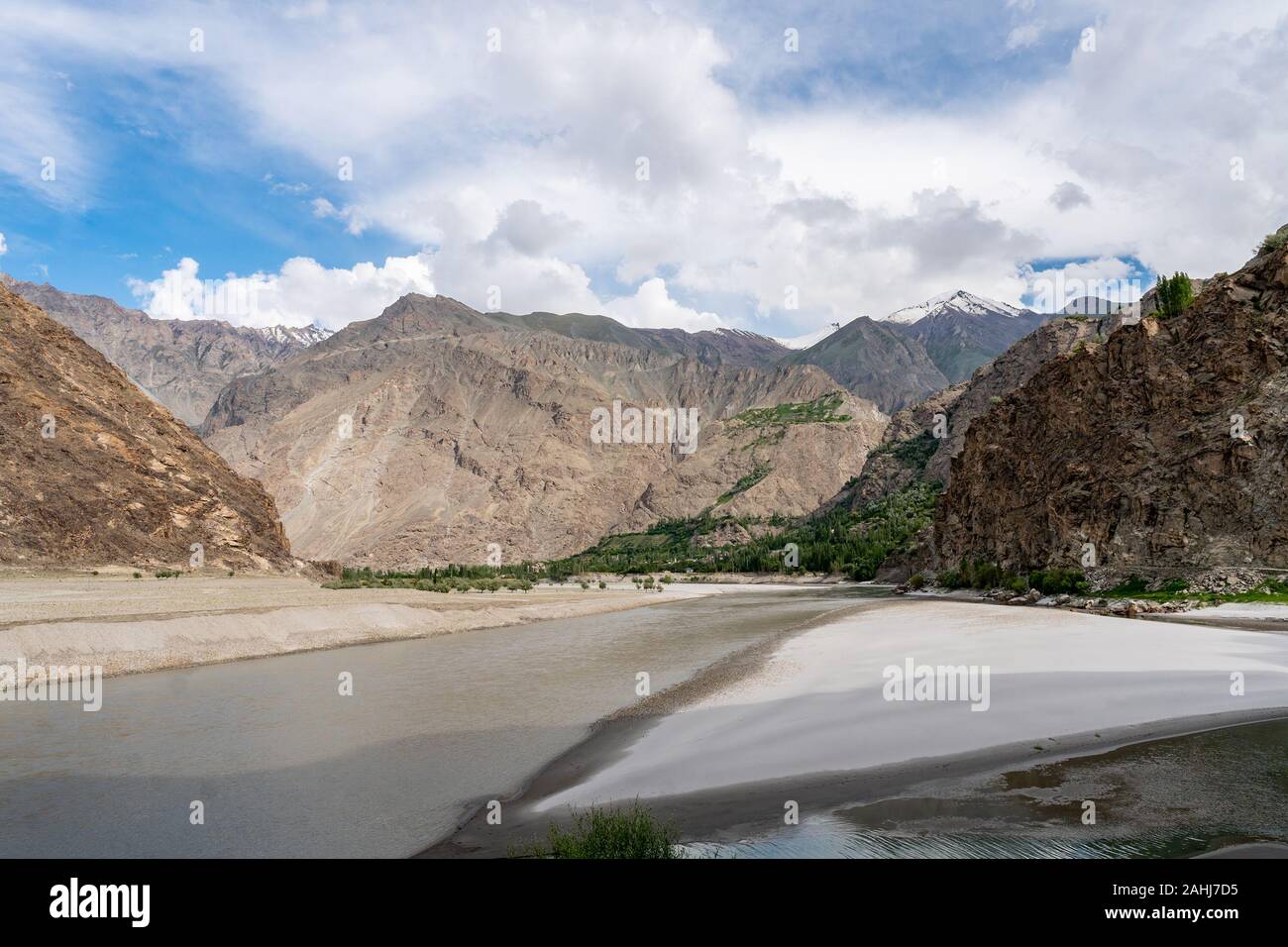 Khaplu Town High Altitude Cold Katpana Desert Panoramic View of the ...