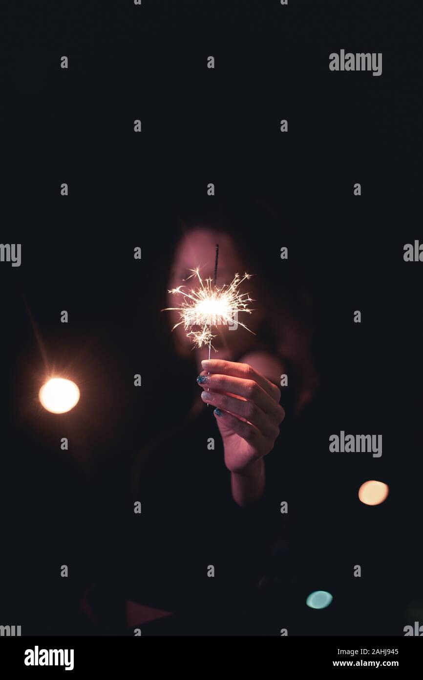 Fire light on face hi-res stock photography and images - Alamy