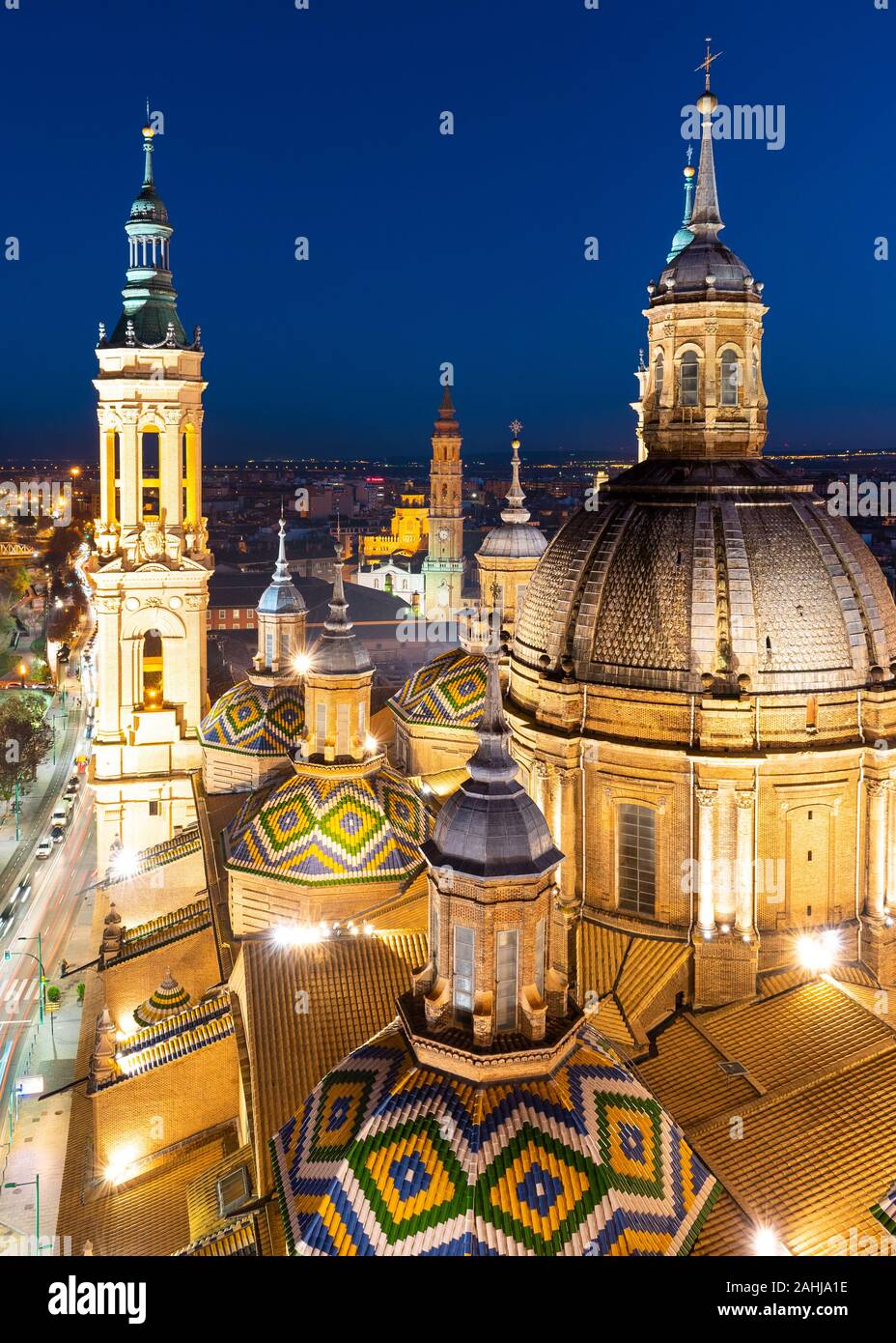 Pilar Basilica Cathedral Church Saragossa High Resolution Stock ...